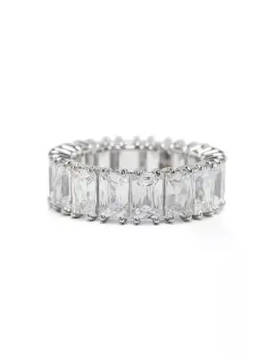 SWAROVSKI Matrix Emerald Cut Crystal Cocktail Band Ring