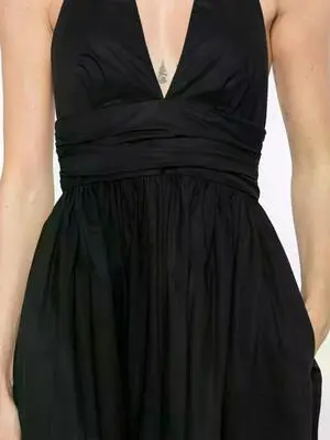 Matteau Plunge Halterneck Midi Dress - Black