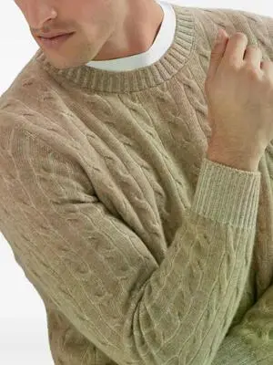 Brunello Cucinelli Cable-knit Cashmere Jumper - Neutrals