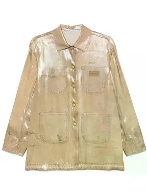 Alexander Wang Trompe L'oeil-print High-shine Shirt