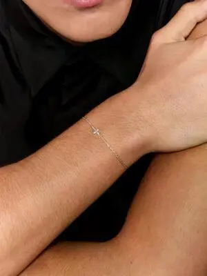 Mateo Sterling Mini Cross Bracelet - Silver