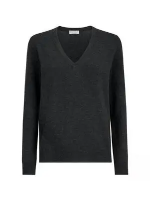 BRUNELLO CUCINELLI Brunello Cucinelli Cashmere Fine-Knit V-Neck Jumper