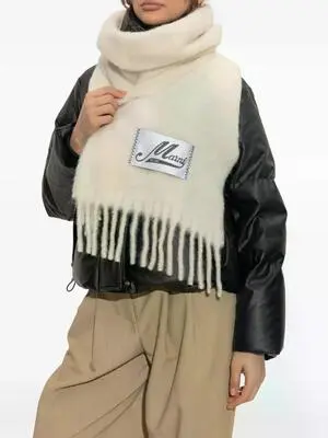 Marni Logo-patch Scarf - White