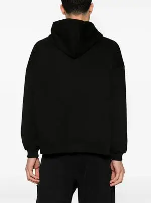 Gcds Embroidered Cotton Jersey Hoodie