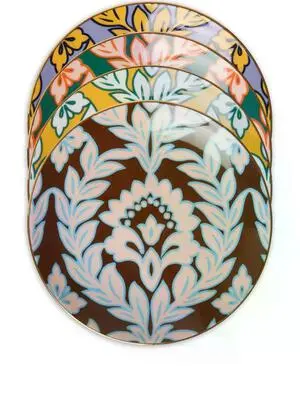 La DoubleJ Mixed Porcelain Side Plates - Multicolour