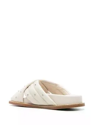 Fabiana Filippi Leather Studded Slides