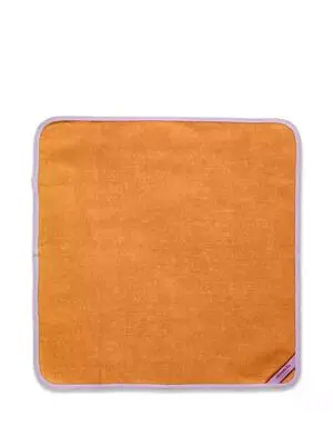 La DoubleJ Contrast-trim Linen Napkins - Orange