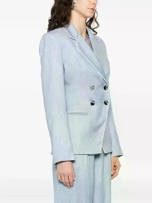 GENNY Pipe-trimmed Double-breasted Blazer