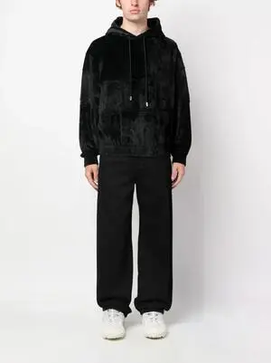 Gcds Velvet Logo Patch Hoodie