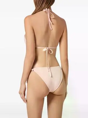 Philipp Plein Bikini Set With Logo Plaque