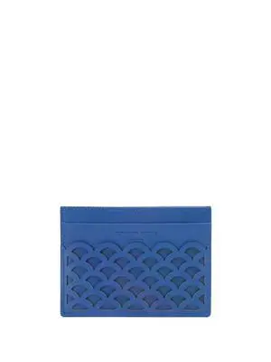 SERGIO ROSSI Sr Mermaid Embossed-detailed Cardholder - Blue