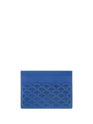 SERGIO ROSSI Sr Mermaid Embossed-detailed Cardholder - Blue