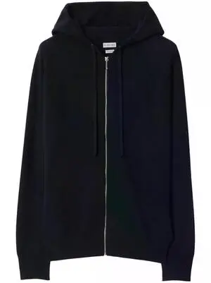 Burberry Cashmere Zip-up Hoodie - Blue