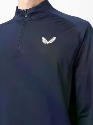 Castore Logo-print High Neck Zip-up Sweatshirt - Blue