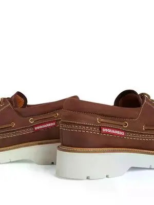 Dsquared2 Lace-up Leather Boat Shoes
