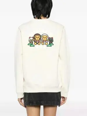 A BATHING APE Crew Neck Sweatshirt With Graphic Print