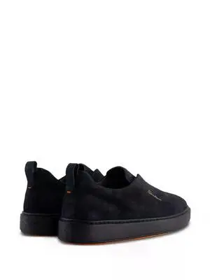Santoni Suede Slip-on Sneakers - Blue