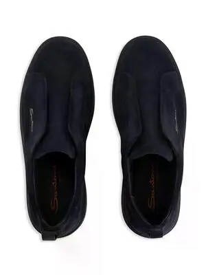 Santoni Suede Slip-on Sneakers - Blue