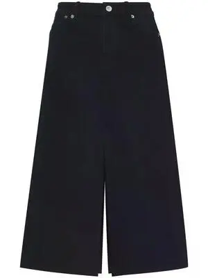 Proenza Schouler White Label A-line Denim Midi Skirt - Black