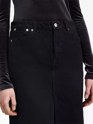 Proenza Schouler White Label A-line Denim Midi Skirt