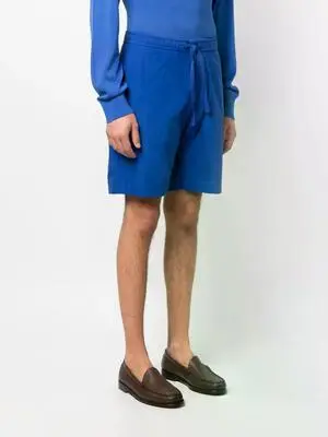 Officine Générale Joaquim Drawstring Waist Cotton Shorts
