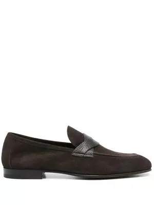 TOM FORD Sean Twisted-band Suede Loafers - Brown