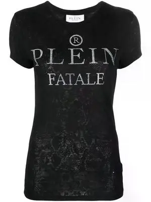 Philipp Plein Embellished Cotton T-shirt