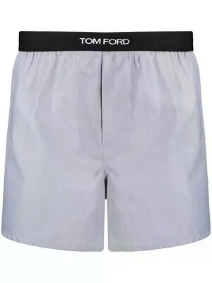TOM FORD Logo-waistband Boxers - Grey