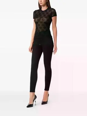 Philipp Plein Monogram Tulle T-shirt - Black