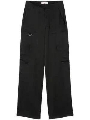 CHIARA FERRAGNI Satin Straight Cargo Trousers