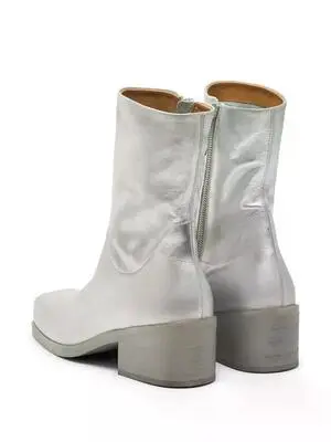 Marsèll Cassello Leather Ankle Boots - Silver