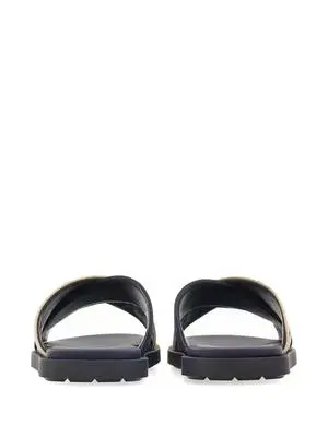 FERRAGAMO Crossover Strap Cotton Sandals