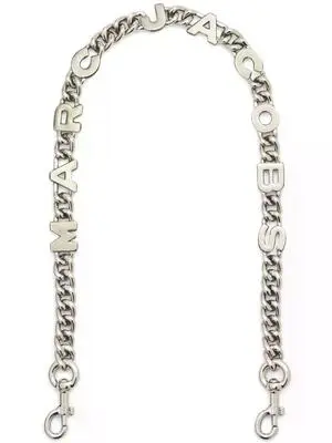 Marc Jacobs Logo Chain-link Shoulder Strap - Silver