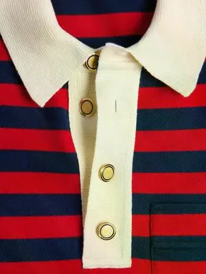 Valentino Garavani Striped Cotton Polo Shirt