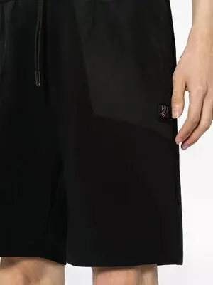 Hugo Drawstring Shorts With Silver-tone Logo Plaque