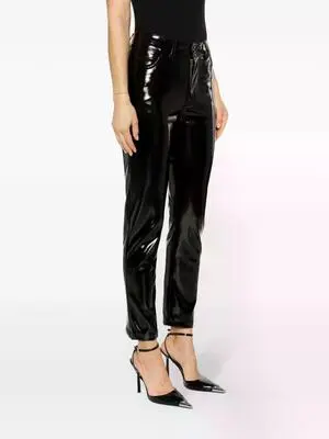 PARLOR Faux-leather Trousers With Patent Finish