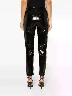 PARLOR Faux-leather Trousers With Patent Finish