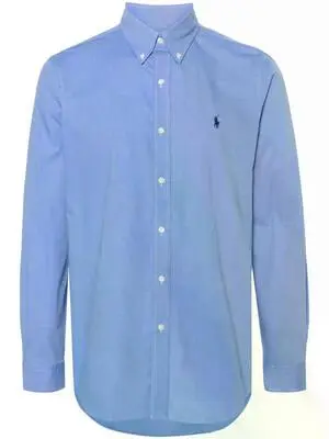 Polo Ralph Lauren Polo Pony-embroidered Poplin Shirt - Blue