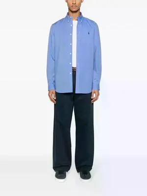 Polo Ralph Lauren Polo Pony-embroidered Poplin Shirt - Blue