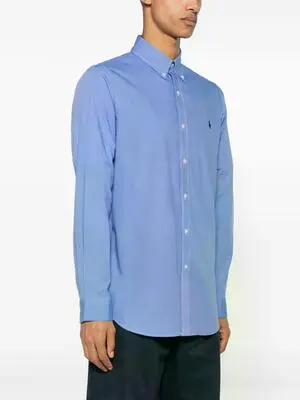 Polo Ralph Lauren Polo Pony-embroidered Poplin Shirt - Blue