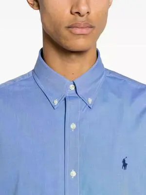 Polo Ralph Lauren Polo Pony-embroidered Poplin Shirt - Blue