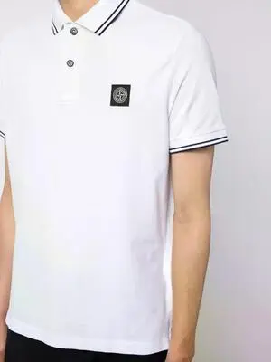 Stone Island Stripe-trim Piqué Polo Shirt