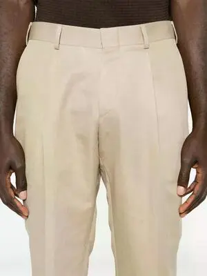 Brioni Pleated Linen-cotton Blend Tailored Trousers