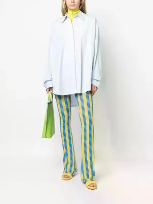 Sunnei Striped Checked Slim-fit Flared Trousers