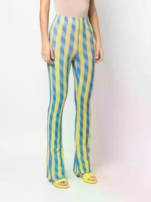 Sunnei Striped Checked Slim-fit Flared Trousers
