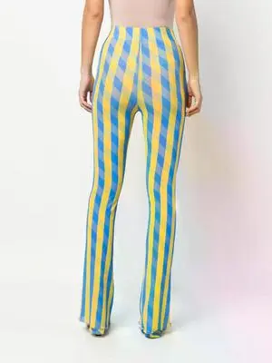 Sunnei Striped Checked Slim-fit Flared Trousers