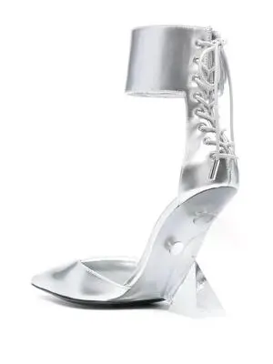 Attico Morgan 105mm Metallic Leather Pumps