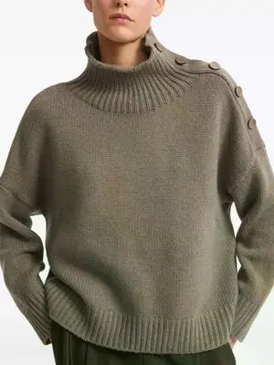 YVES SALOMON Button-up Shoulder Jumper