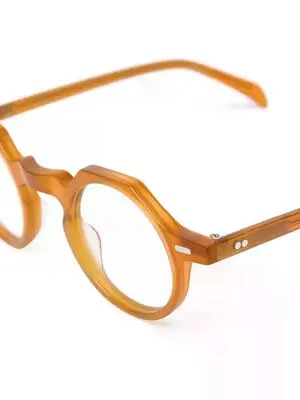 LESCA Round-frame Clear-lens Glasses - Neutrals