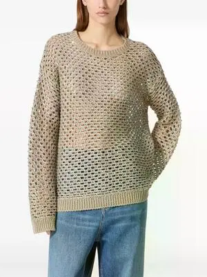 Valentino Garavani Sequinned Open Knit Sweater